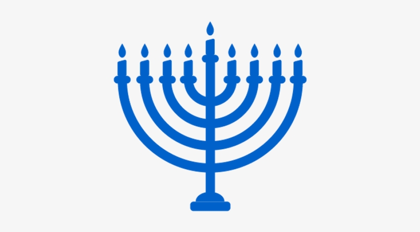 Blue Menorah Hanukkah - Menorah Silhouette - Free Transparent PNG ...
