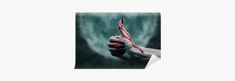 Vampire Bloody Hand With Thumb Up Gesture Wall Mural - Mano ...