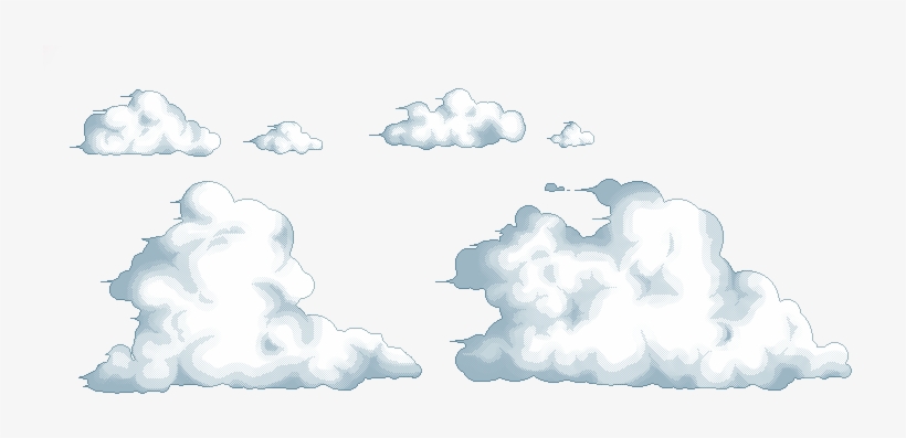 Pixel Art Clouds - Pixel Art Clouds Tutorial - Free Transparent PNG ...