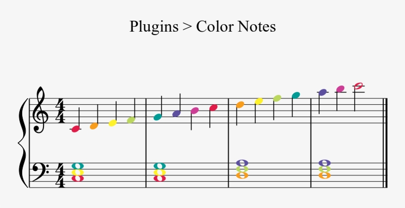 Plugins > Color Notes Sheet Music 1 Of 1 Pages - Music - Free ...