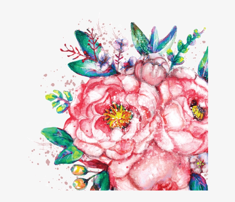 Red Watercolor Flower - Flower - Free Transparent PNG Download - PNGkey