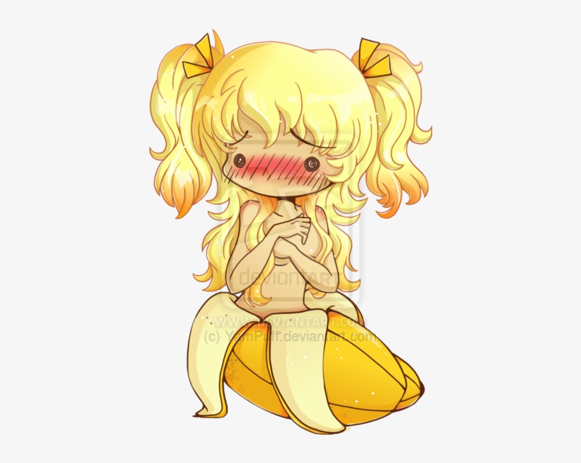 Drawn Banana Chibi - Anime Girl Chibi Banana - Free Transparent PNG ...