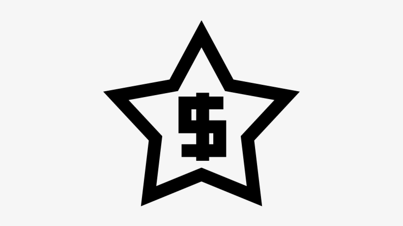 Star Outline With Dollar Sign Inside Free Vectors Logos - Star With ...