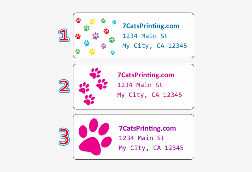 Personalized Paw Print Labels - Printing - Free Transparent PNG ...