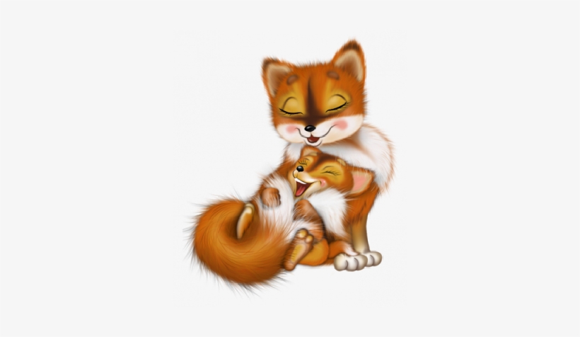 Fox Clipart Mother And Baby - Mother Fox And Baby Fox Clipart - Free ...