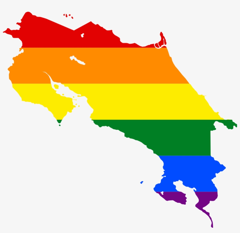 Costa Rica Flag Map - Free Transparent PNG Download - PNGkey