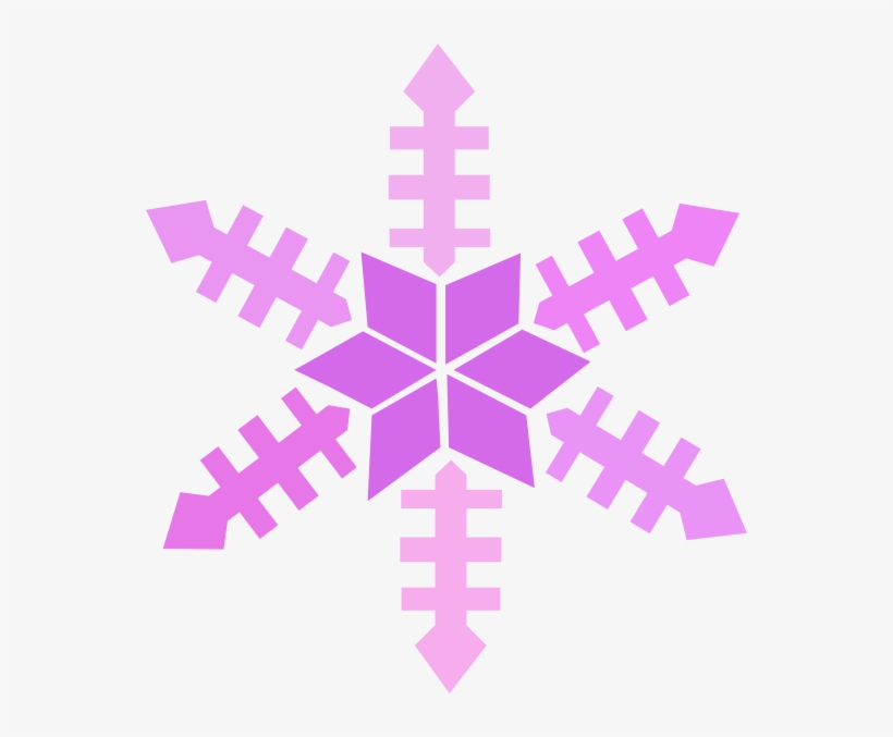 Purple Snowflake Clip Art At Clker - Winter Snowflake Embroidery Design ...