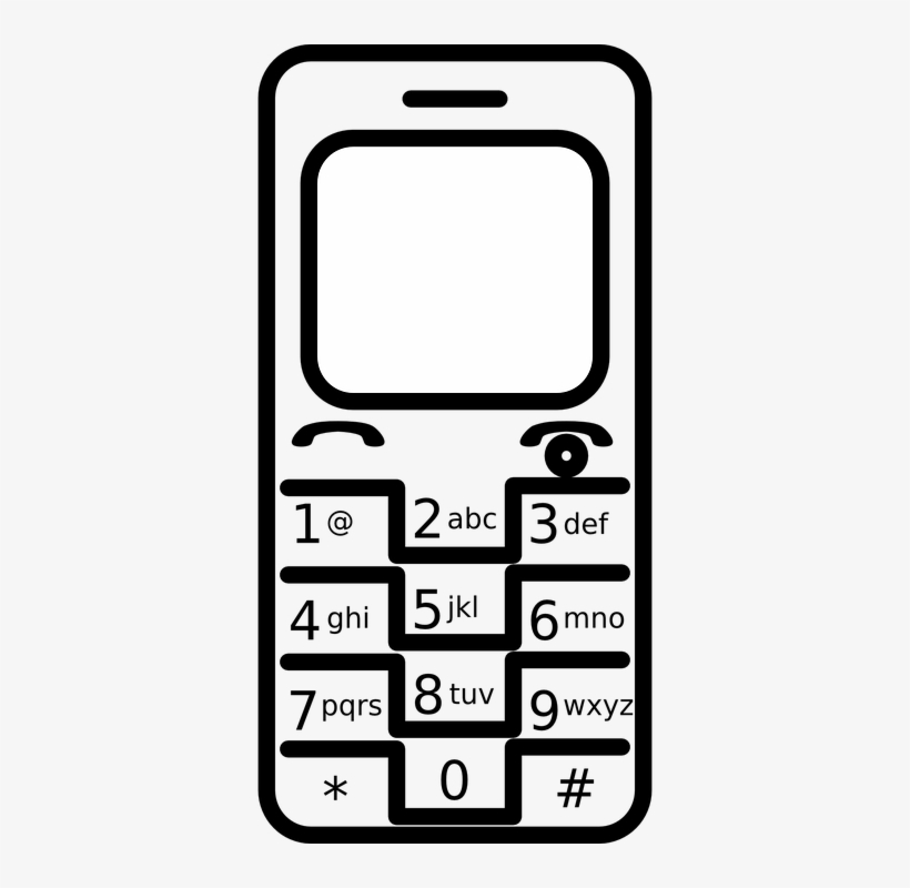 Phone Cell Simple - Cellphone Black And White - Free Transparent PNG ...