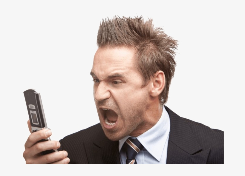Angry Person Png Transparent Image - Mad At Cell Phone - Free ...
