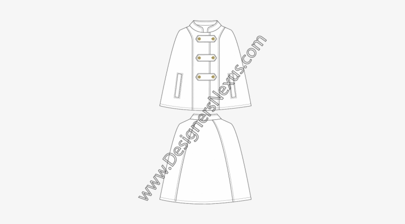 Clipart Free Apron Drawing Sketch - Vest Flat Drawing - Free ...
