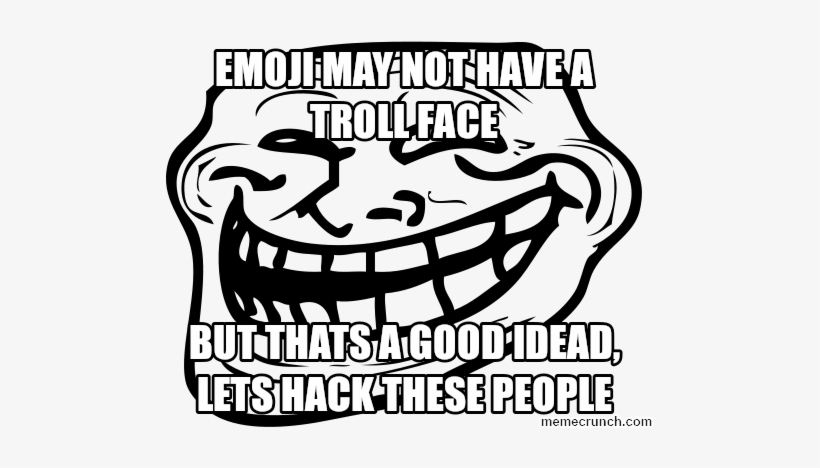 Troll Face Wall Decal Sticker 25" X 20" - Free Transparent PNG Download ...