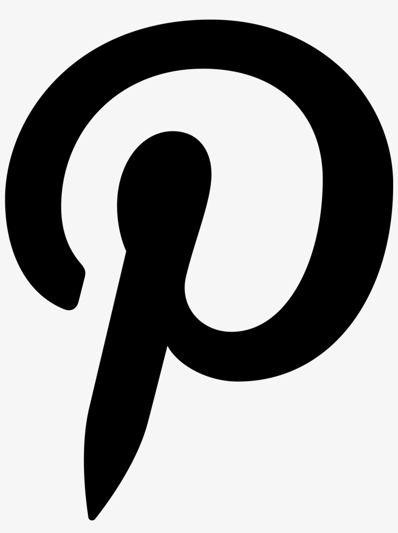 Pinterest Icon - Black Pinterest Logo Transparent Background - Free ...