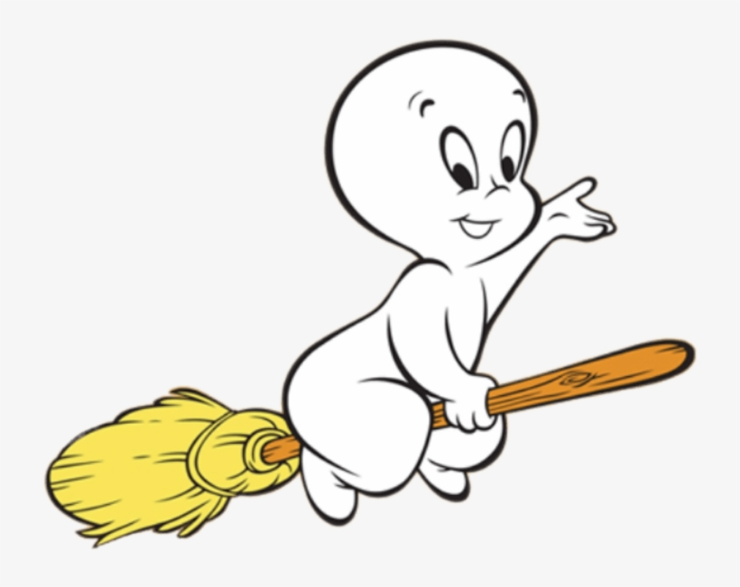 Casper Flying On A Broom - Casper Ghost Png - Free Transparent PNG ...