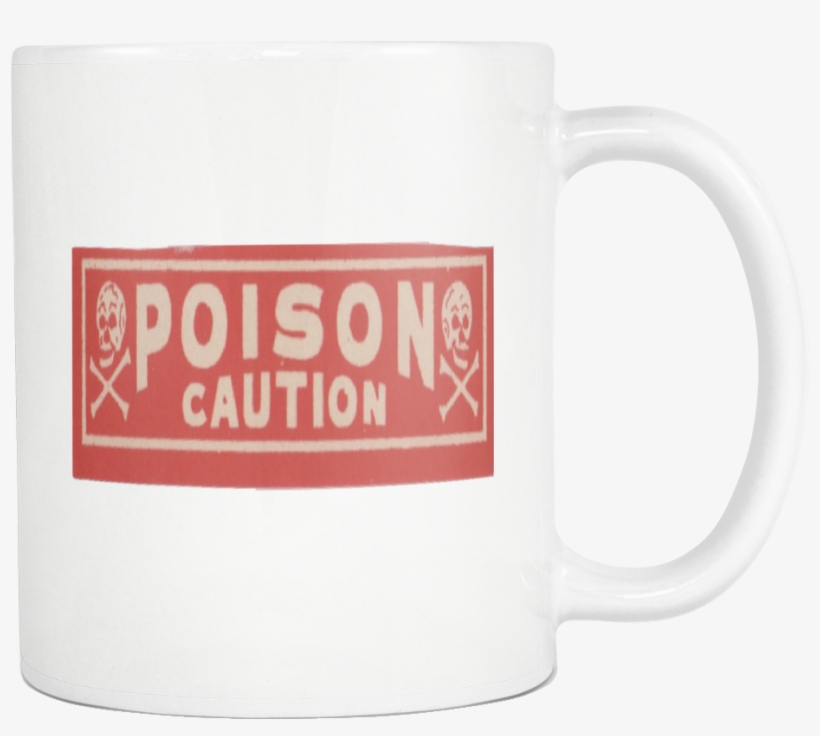 Poison Caution Skull Crossbones Vintage Label Halloween - Coffee Cup ...