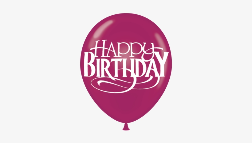 Happy Birthday Balloons In Maroon - Free Transparent PNG Download - PNGkey
