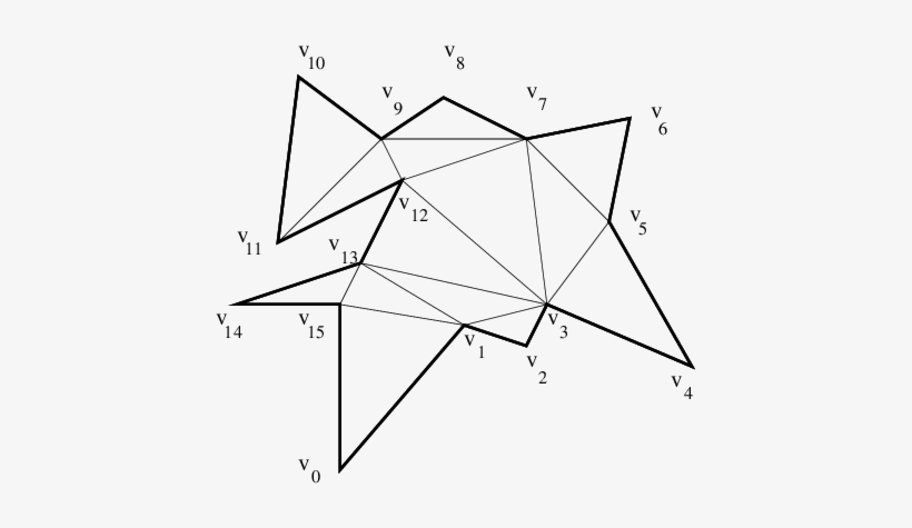 A Triangulated Simple Polygon - Triangle - Free Transparent PNG ...