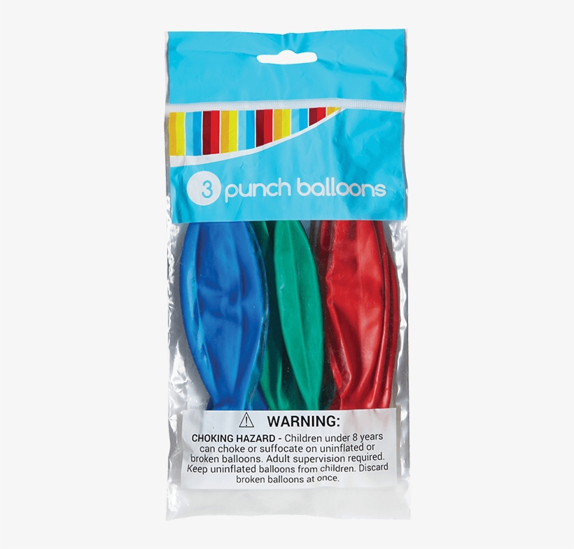 Punch Balloon Assorted 3 Count - Schylling Classic Punch Balloons ...