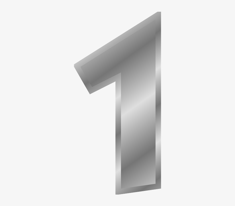 C - - Silver Number 1 Clipart - Free Transparent PNG Download - PNGkey