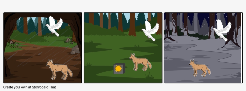 Coyote Steals The Sun And The Moon - Illustration - Free Transparent ...