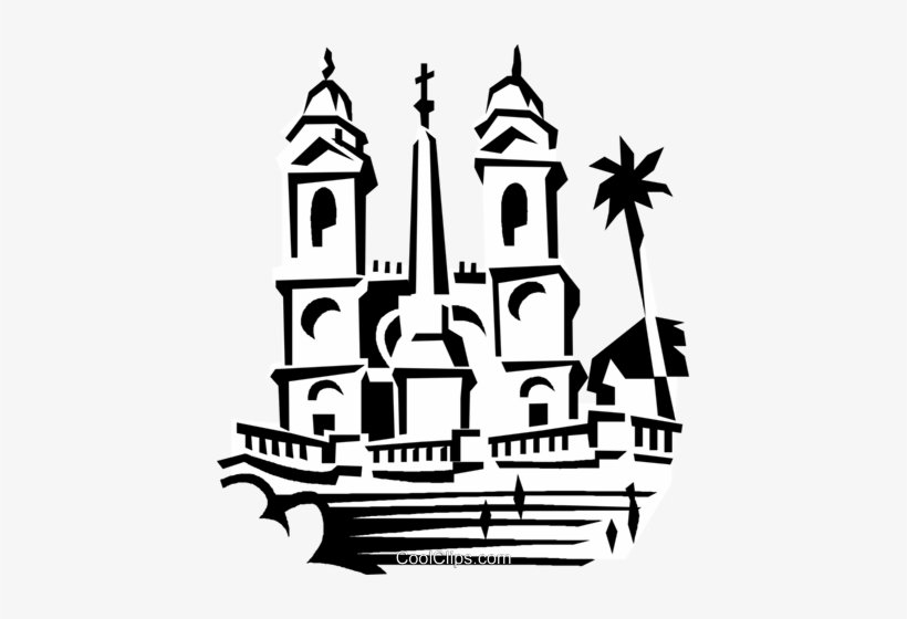 Spanish Steps, Rome, Italy Royalty Free Vector Clip - Rome Clip Art ...