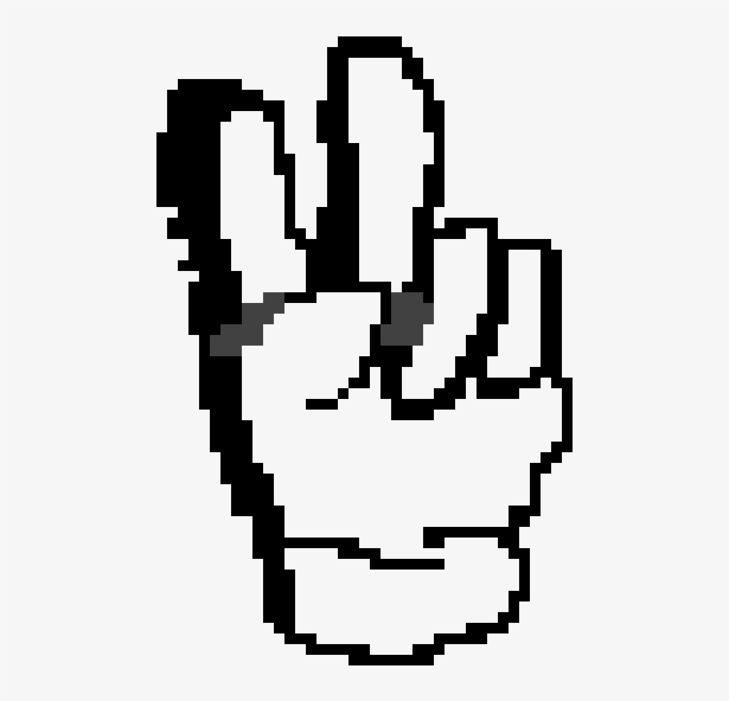 Pixel Peace Sign - Icon - Free Transparent PNG Download - PNGkey