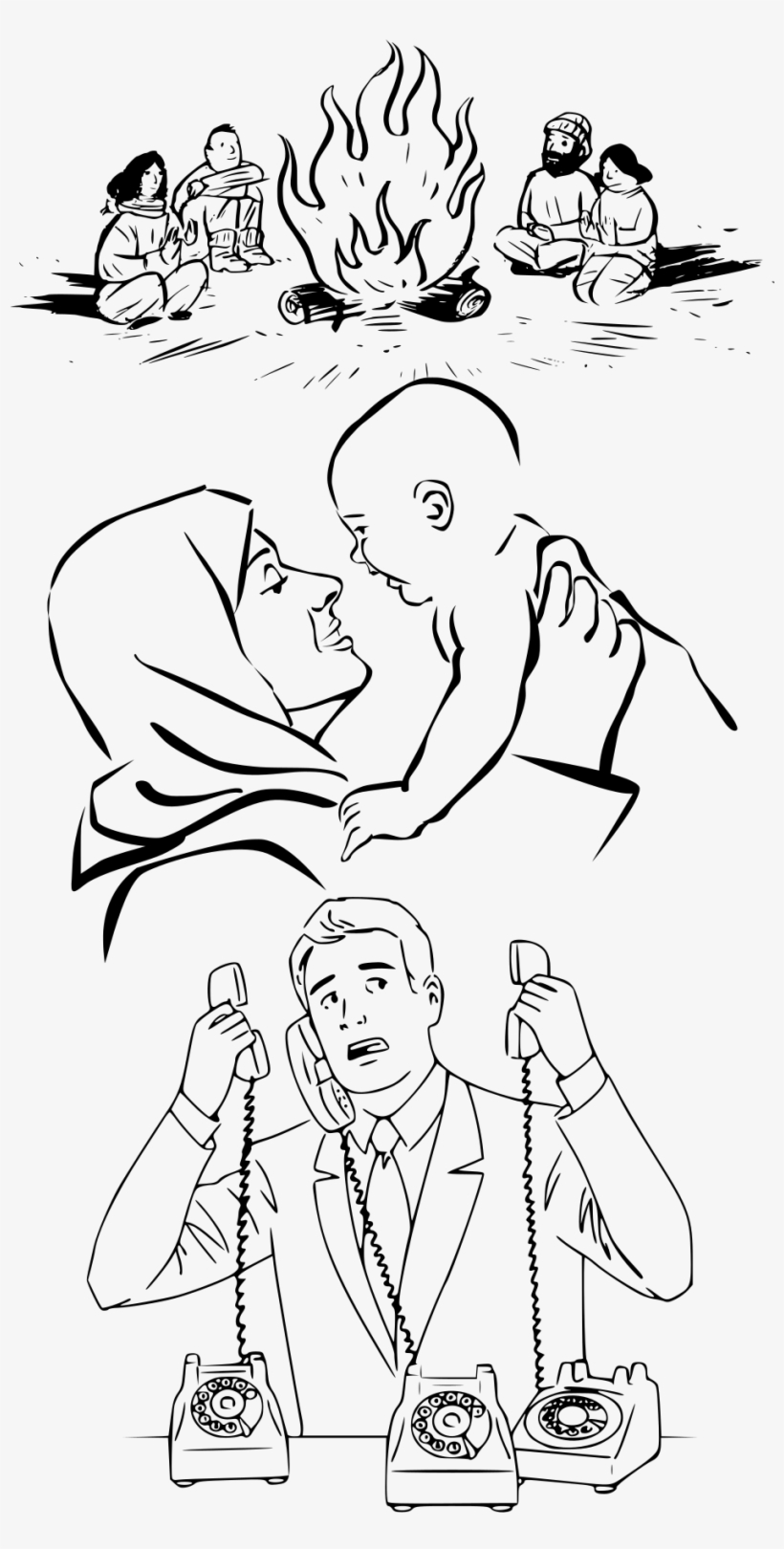 Phatic Communion, Communication, And Function - Line Art - Free ...