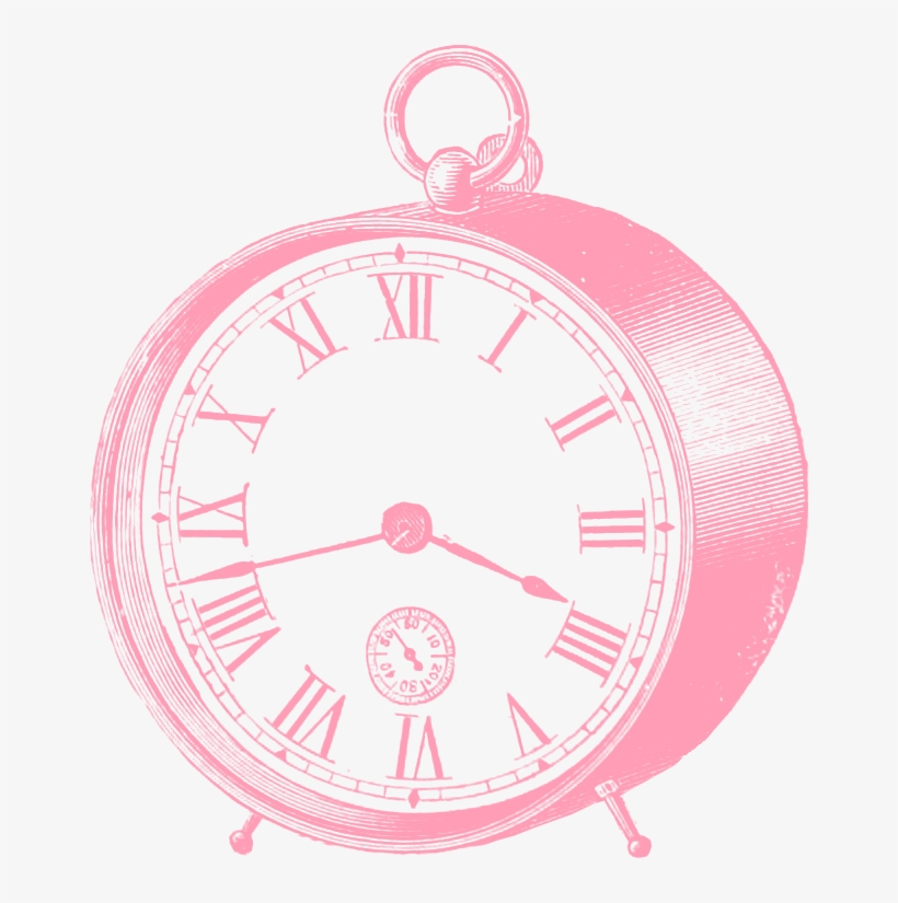 Download Pink Vintage Clock Png Clip Art - Pink Vintage Clock Png ...