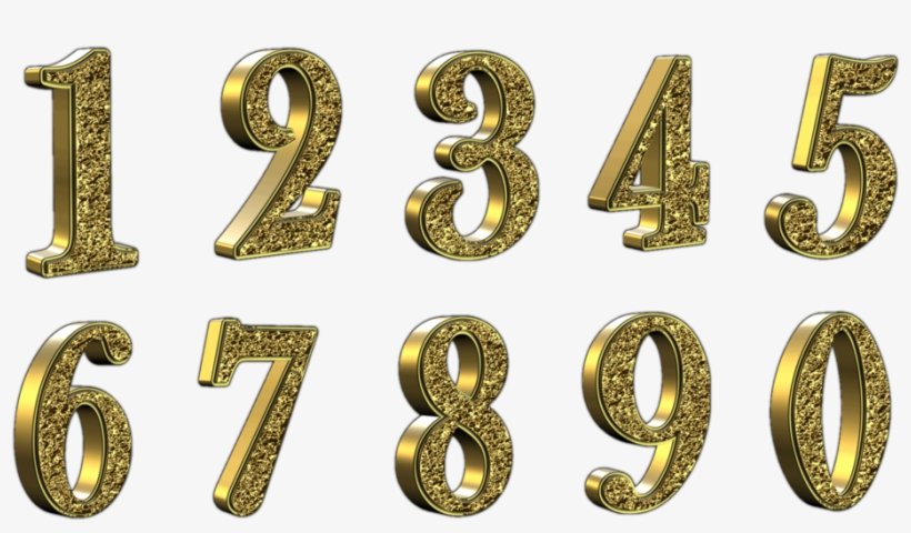 Png Free Golden - Gold Numbers Transparent Background - Free ...