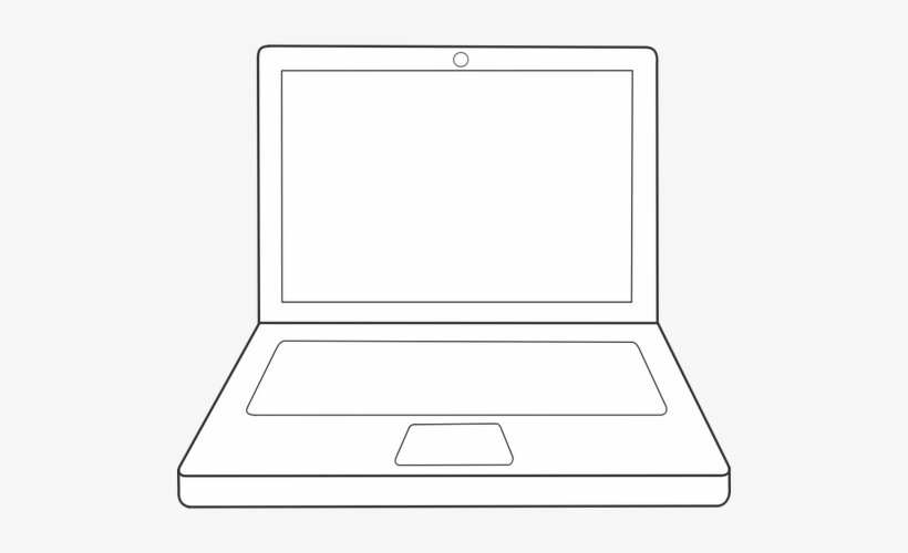 Perfect Ideas Clip Art Portable Computer Laptop Line - Free Transparent ...