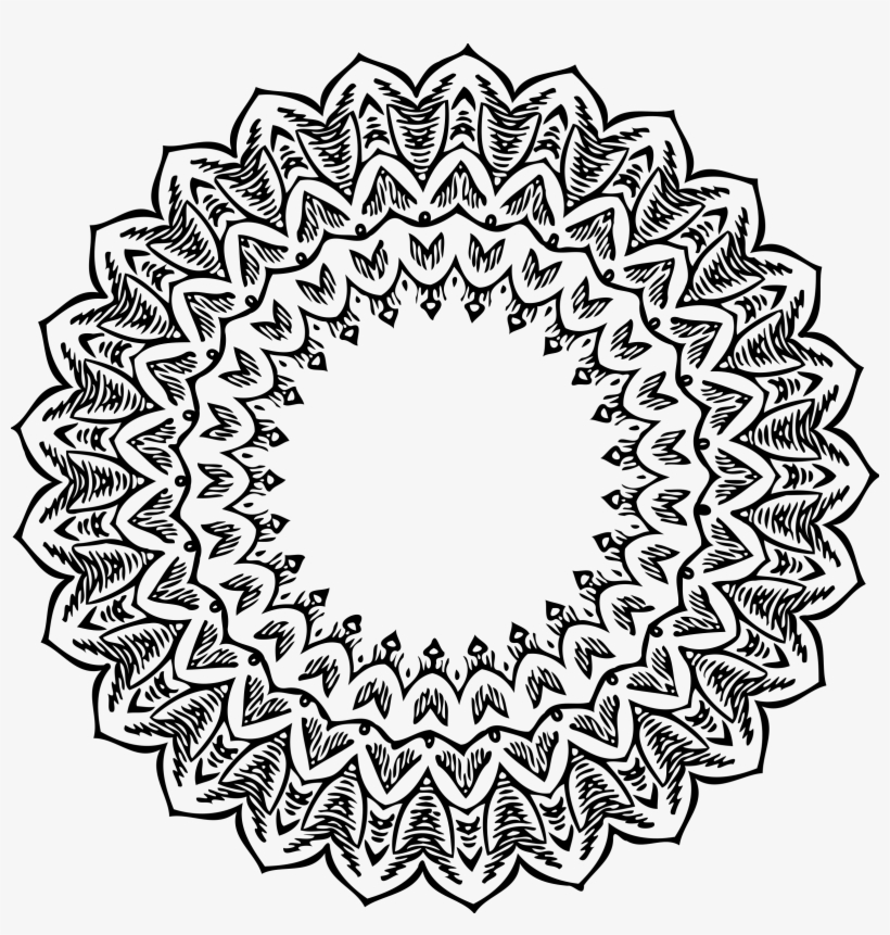 Big Image - Round Line Art Design Png - Free Transparent PNG Download ...