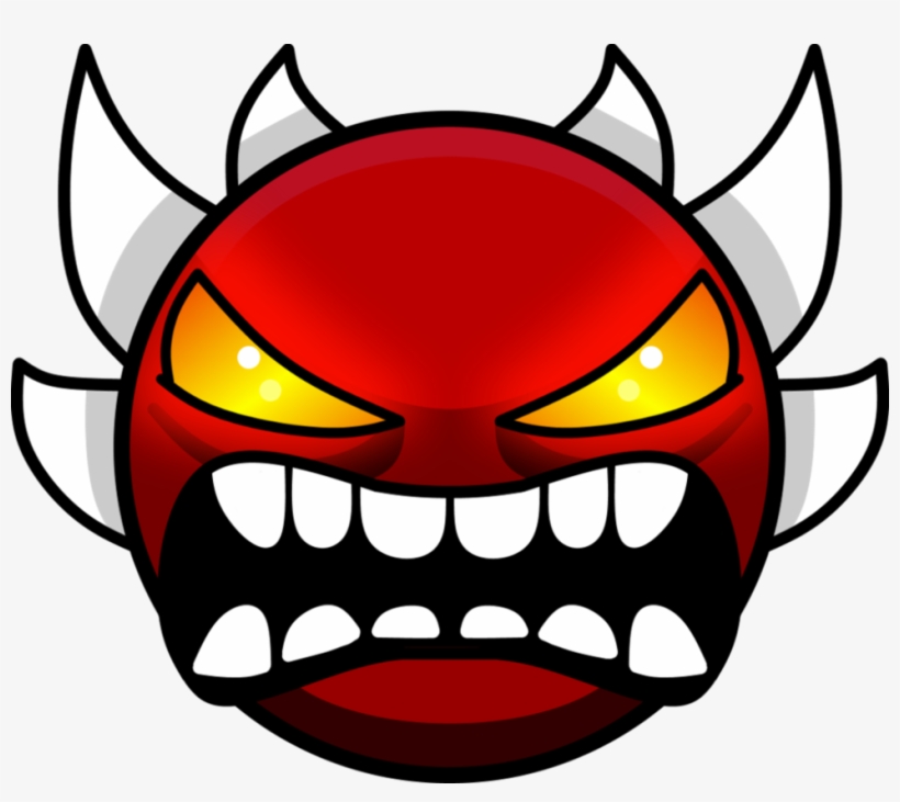 Extreme Demon Face Geometry Dash - Free Transparent PNG Download - PNGkey