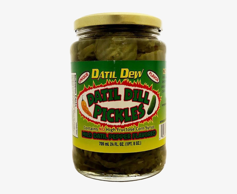 Datil Dew Mild Datil Pickles 24oz - Pickled Cucumber - Free Transparent ...