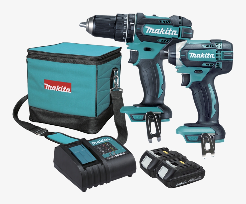 Makita Lxt 18v 2 Piece Cordless Drill Kit - Makita Dlx2131sy - 18v ...
