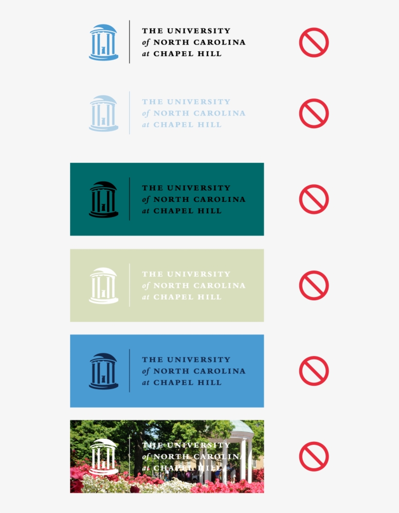 Examples Of Incorrect Logo Modifications And Usage - Unc Color - Free ...