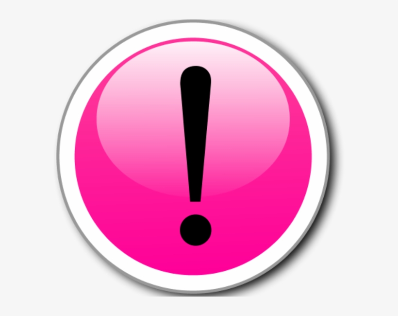 Pink Clipart Exclamation Mark - Circle - Free Transparent PNG Download ...