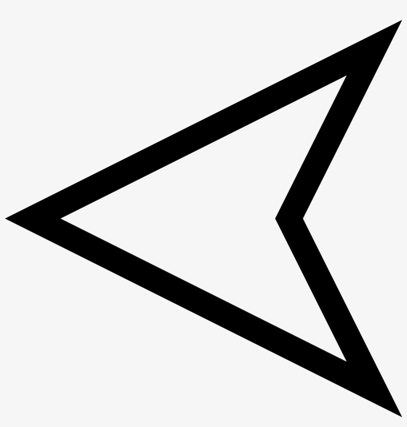 Arrow Triangle - Arrow Outline Png - Free Transparent PNG Download - PNGkey