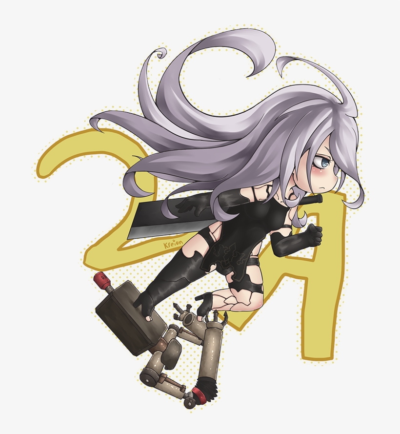 Art 2a Nier Nier Automata Nier Nier 2a Chibi - Cartoon - Free ...