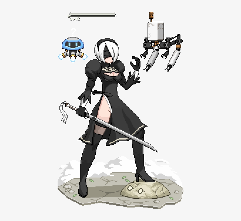 2b From Nier Automata - Nier: Automata - Free Transparent PNG Download ...