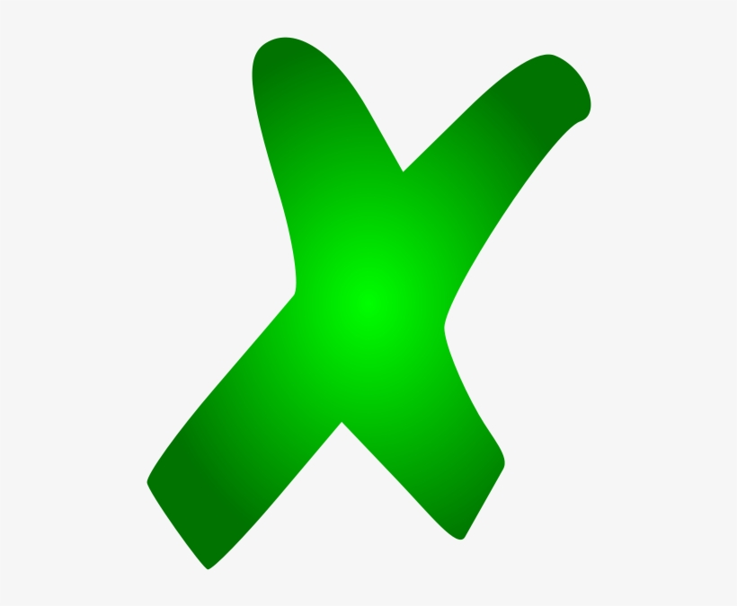 File - Green X - Svg - X Mark - Free Transparent PNG Download - PNGkey