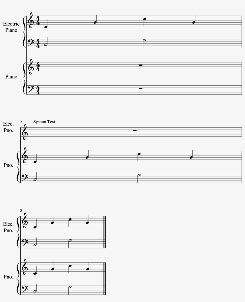Empty Stave With System Text Appears If Hidden Empty - Diagram - Free ...