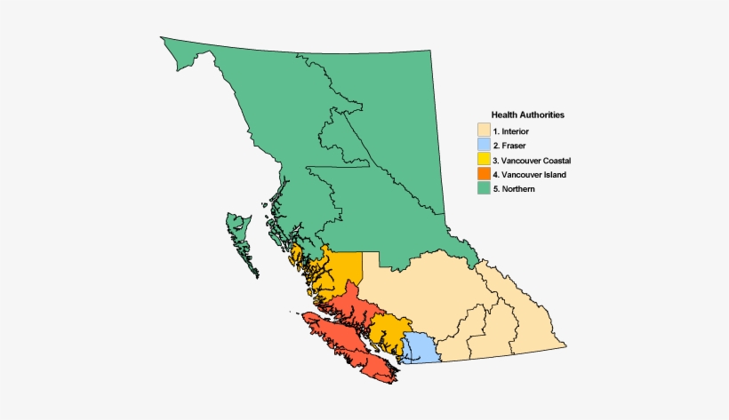 Regions-map - Bc Regional Health Authorities - Free Transparent PNG ...