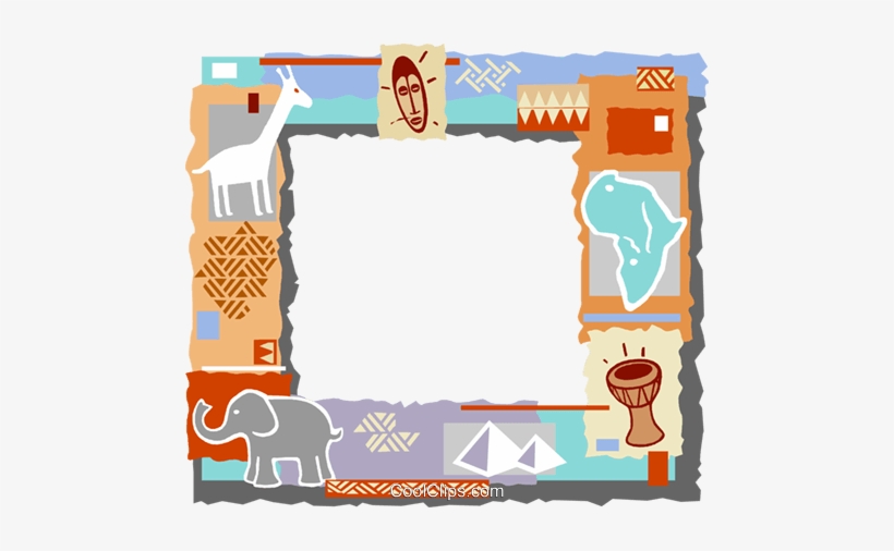 African Themed Frame - Frame For Africa - Free Transparent PNG Download ...