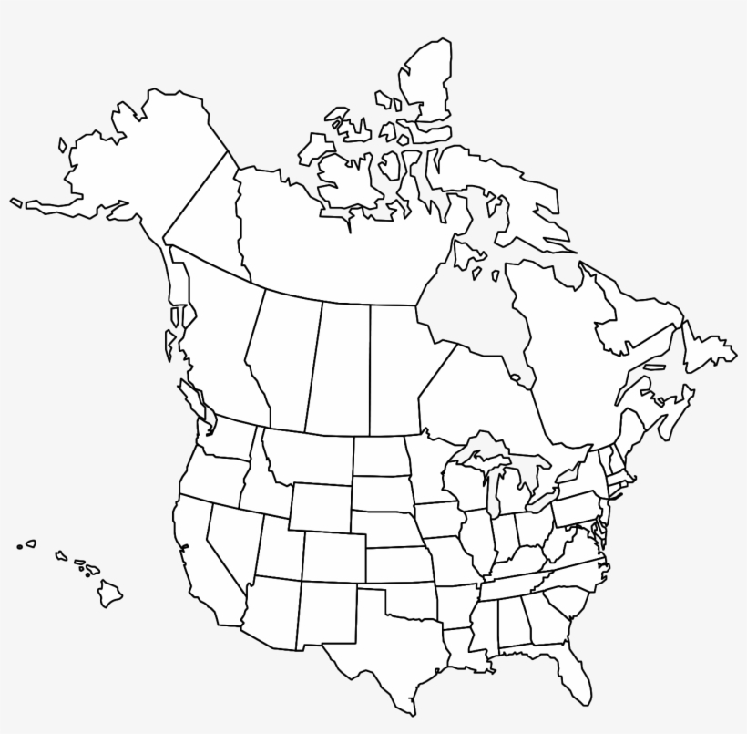 Map Of North America With States And Provinces