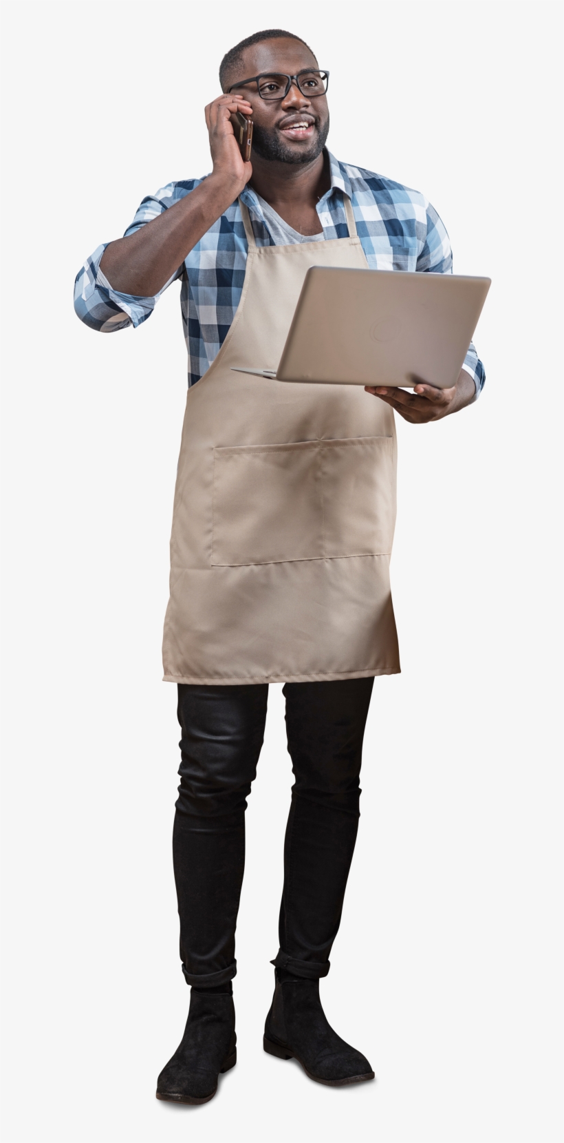 Store Businessman With Laptop And Phone - Architecture - Free ...