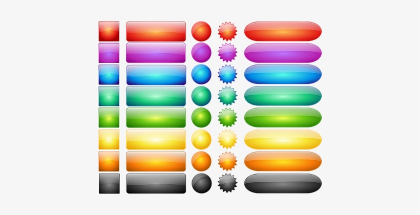 Gui, Buttons, Graphics, Interface - Glossy Button Set - Free ...