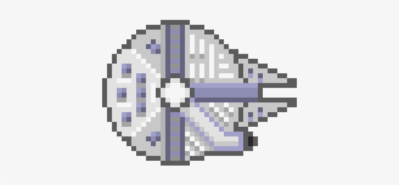 Millennium Falcon - Millennium Falcon Pixel Art - Free Transparent PNG ...