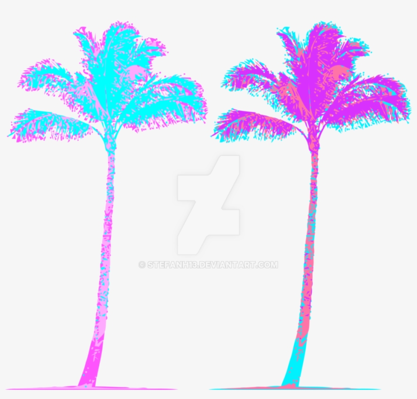 Palm Trees Vaporwave Aesthetic - Vaporwave Png - Free Transparent PNG ...
