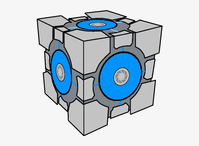 Portal Clipart Portal 2 - Portal 2 Cube Png - Free Transparent PNG ...