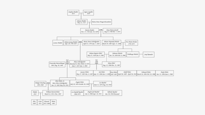 Adolf Hitler's Genealogy - Hitler's Hierarchy - Free Transparent PNG ...