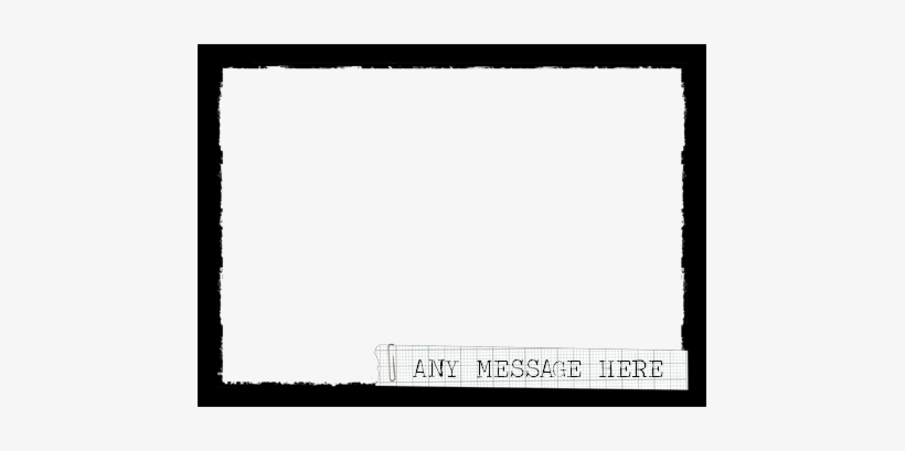 Grunge Black Border Postcard - Thick Rectangle Border Png - Free ...